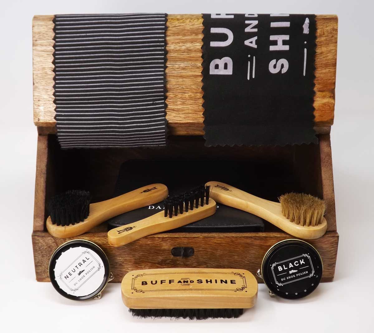 Wooden Shoe Shine Valet/Box Personalised for 5th Anniversary Gift | You ...